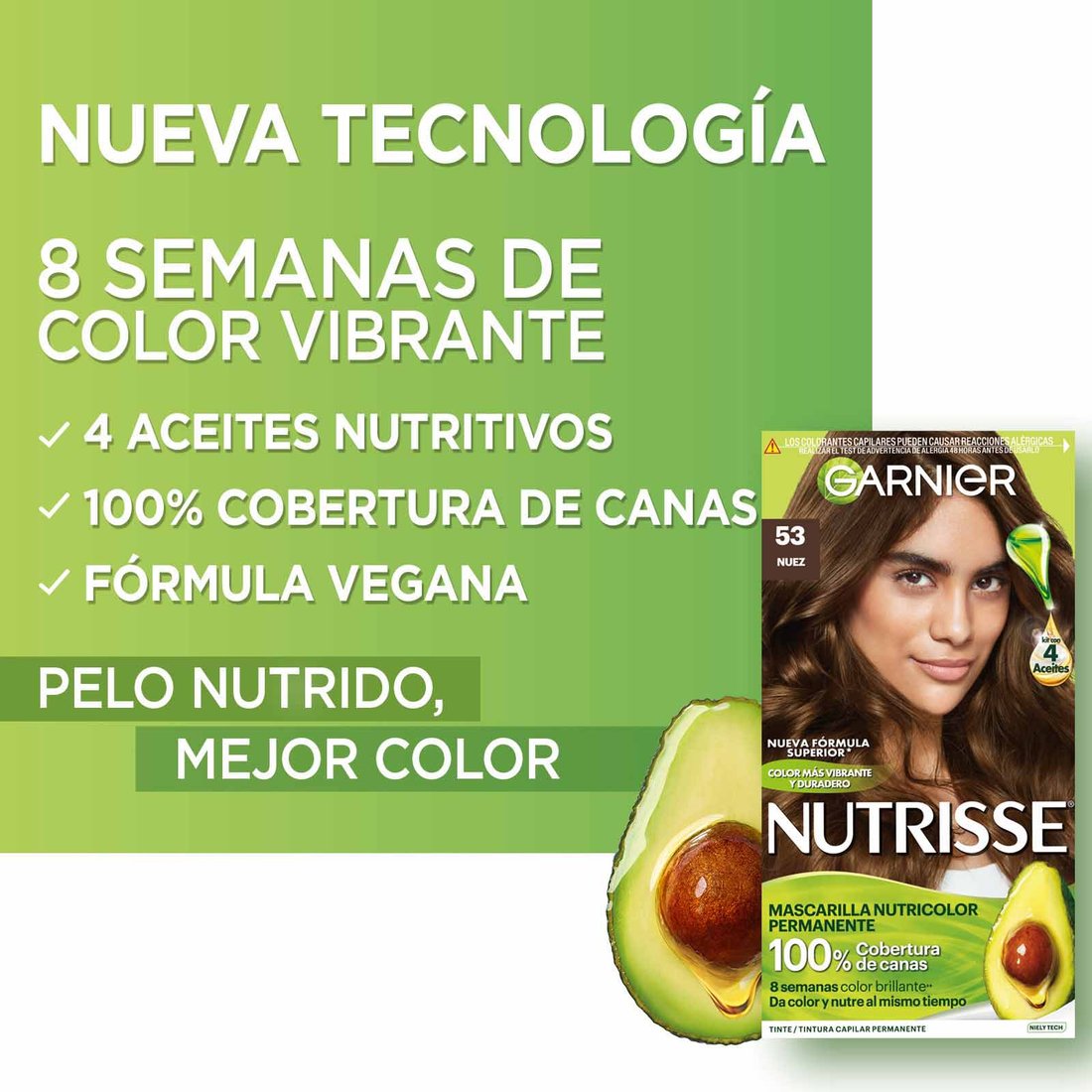 Tintura 53 Café Amaretto | Nutrisse Clásico | Garnier Argent