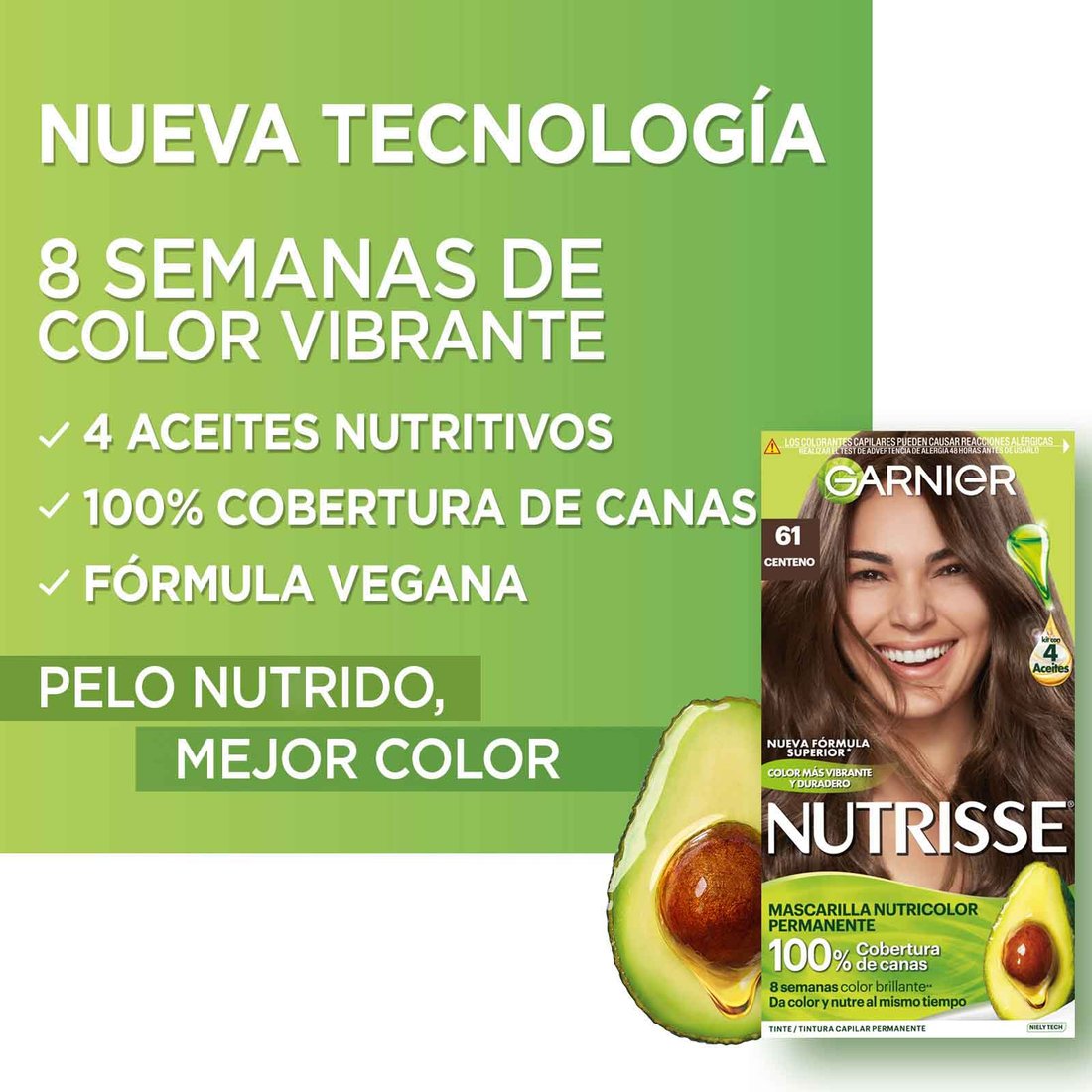 Tintura 61 Centeno | Nutrisse Clásico | Garnier Argentina