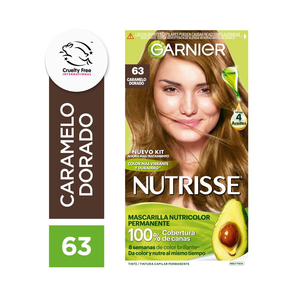 Tintura 63 Caramelo | Nutrisse Clásico | Garnier Argentina