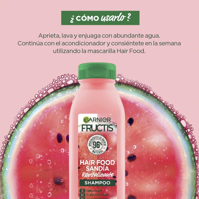 Comprá Shampoo Hair Food Sandía y Revitalizá tu Pelo | Garnier